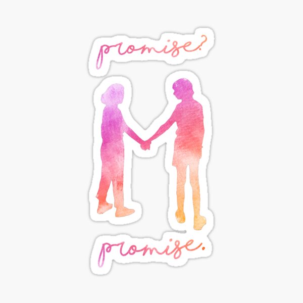 "Promise? " Sticker for Sale by hannahberrie | Redbubble