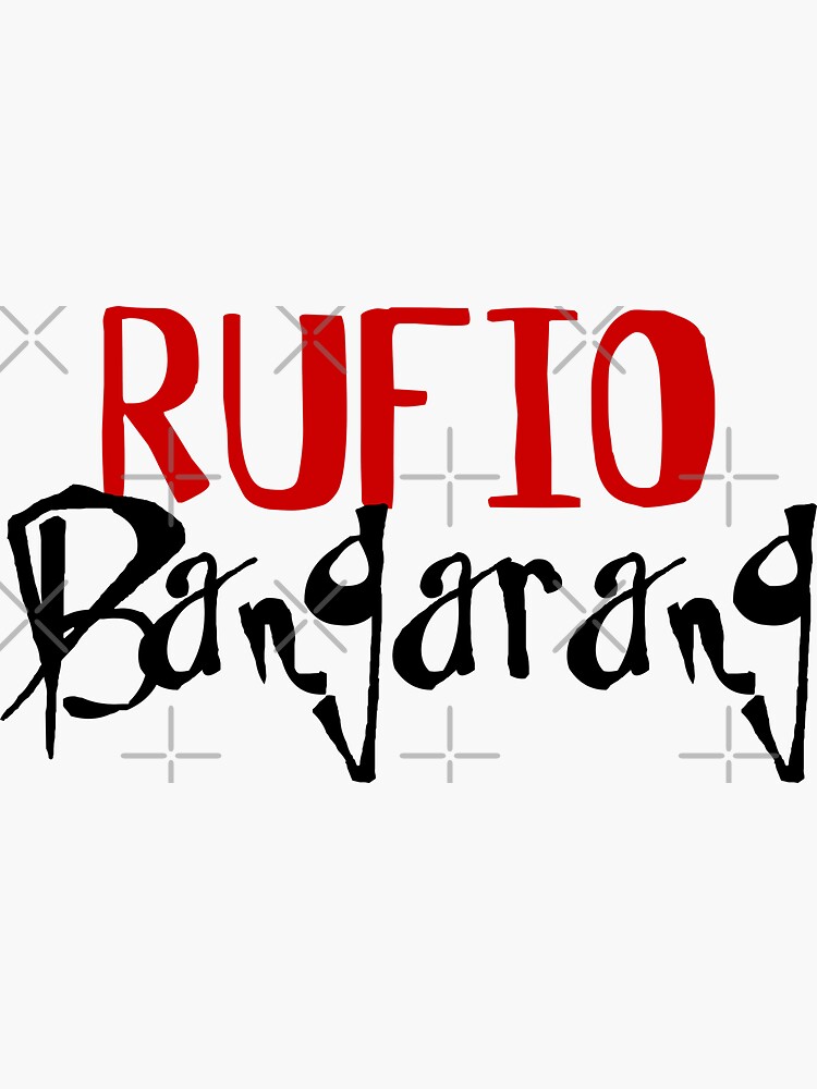 "Rufio - Bangarang" Sticker by FandomTrading | Redbubble