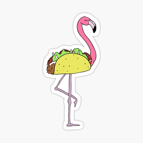 "Flamingo - I flocking love tacos" Sticker for Sale by ThePreppyPagans ...