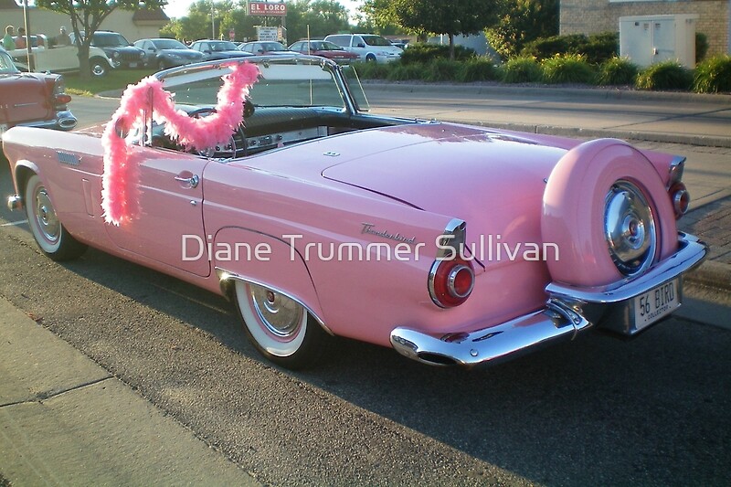"1956 PINK T-Bird!" by Diane Trummer Sullivan | Redbubble