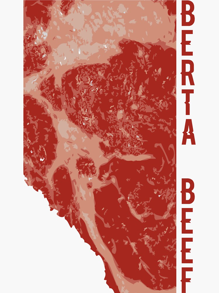 "Berta Beef" Sticker by ChumbleyBumbley | Redbubble