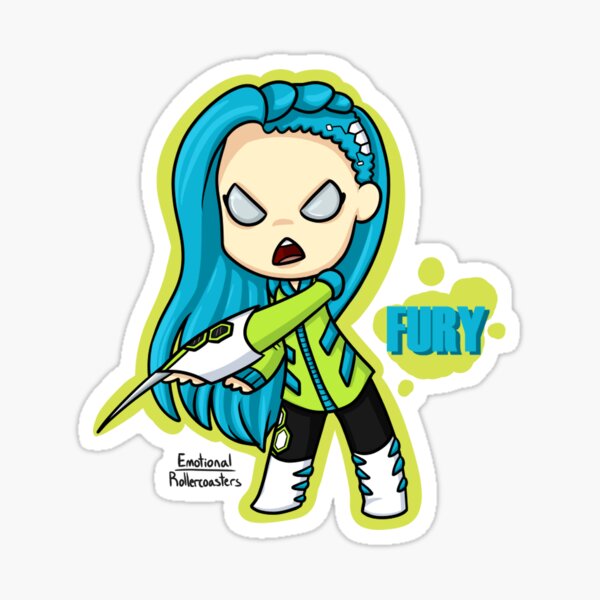 "Fury Emotional Rollercoasters Chibi" Sticker for Sale by ERCcomic ...