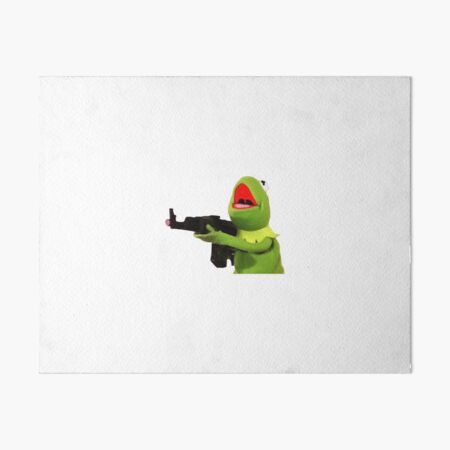 "Kermit Gun Meme" Art Board Print by PatchMan | Redbubble