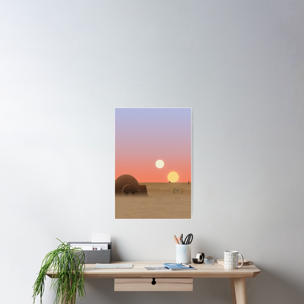 "Tatooine sunset" Poster for Sale by DinoDev | Redbubble