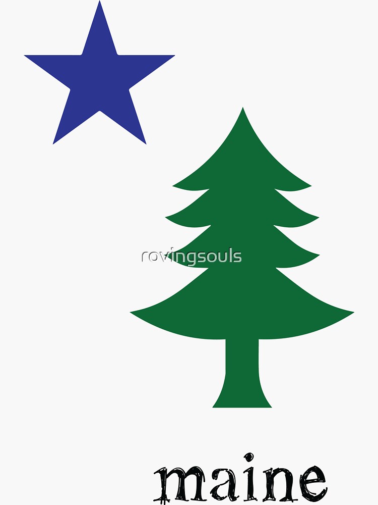"Original Maine Flag" Sticker for Sale by rovingsouls | Redbubble