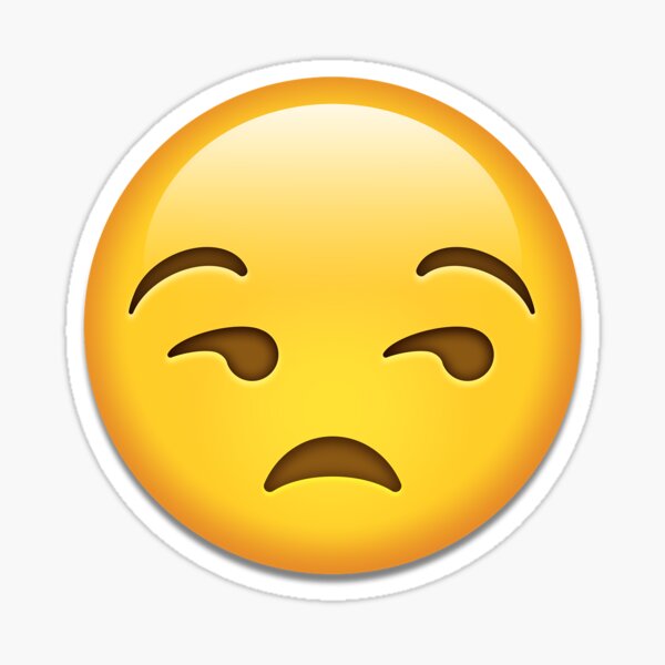 Unamused Face Emoji Stickers | Redbubble