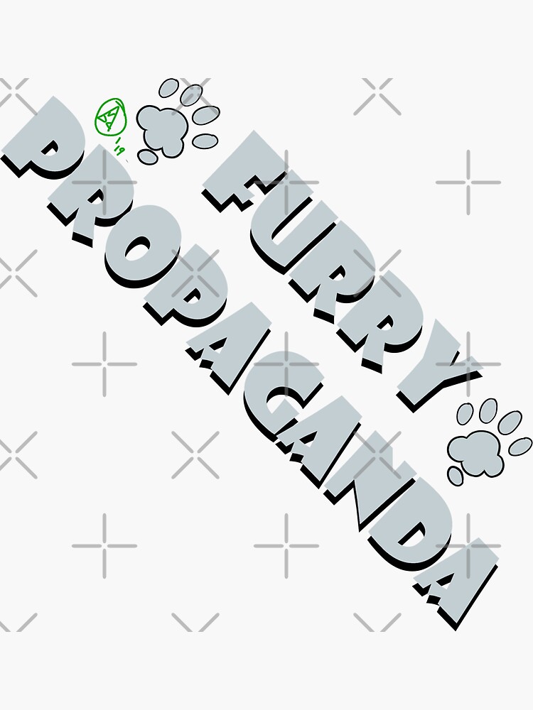 "Furry Propaganda" Sticker for Sale by Jakarva | Redbubble