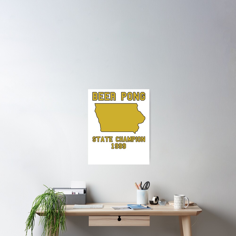 "Vintage Iowa State Beer Pong Champion" Poster by fearcity | Redbubble