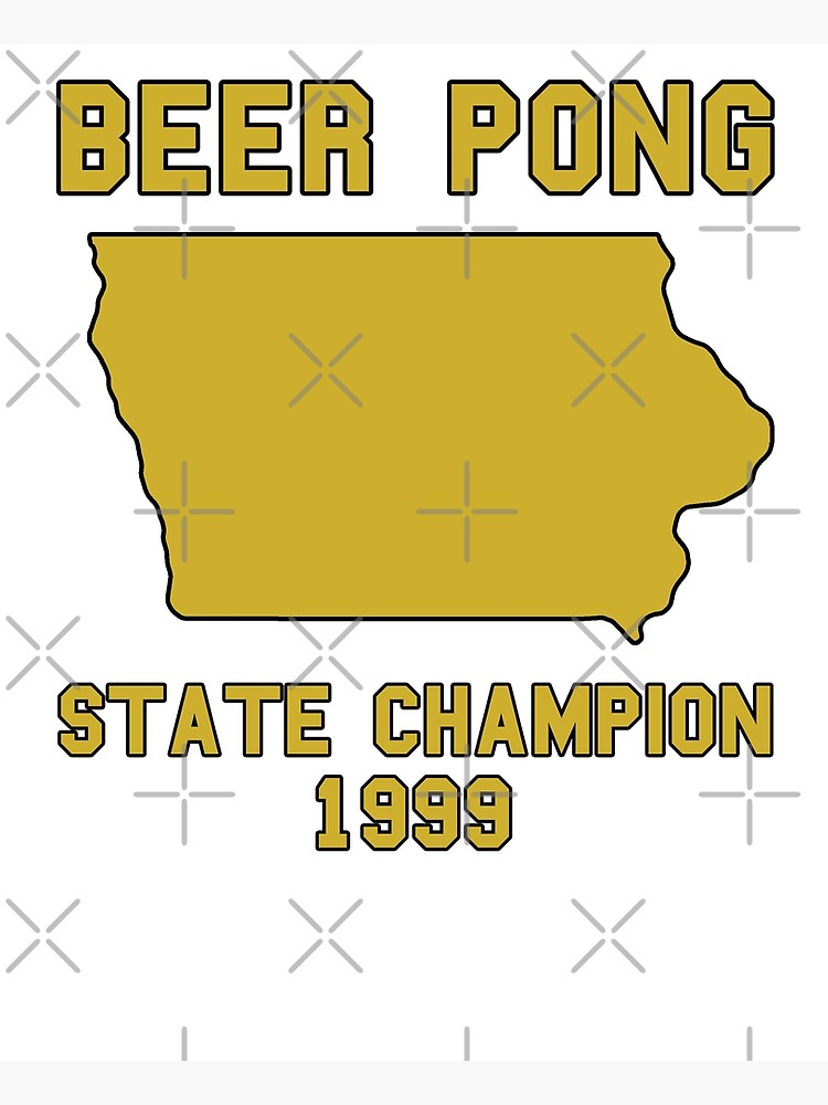 "Vintage Iowa State Beer Pong Champion" Poster by fearcity | Redbubble