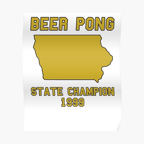 "Vintage Iowa State Beer Pong Champion" Poster by fearcity | Redbubble