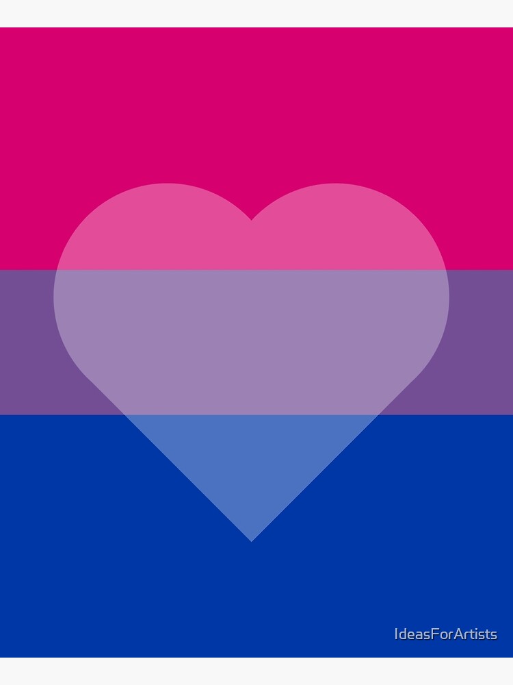 "Bisexual Flag + Transparent Heart" Poster for Sale by IdeasForArtists ...