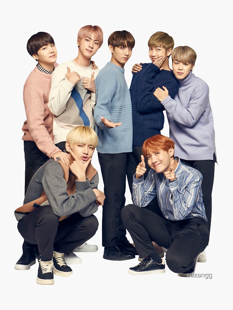 "bts ot7 " Sticker for Sale by suzangg | Redbubble