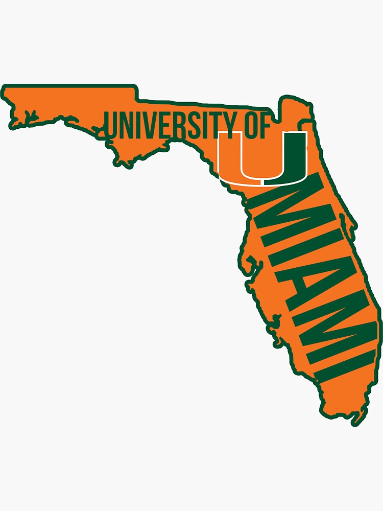 "UMiami State Silhouette" Sticker for Sale by Paige Johnson | Redbubble