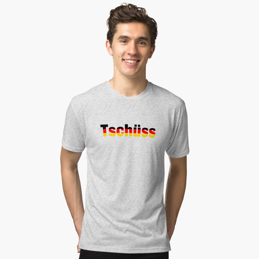 "Tschüss or "Bye" in English" Sticker for Sale by harrystam | Redbubble