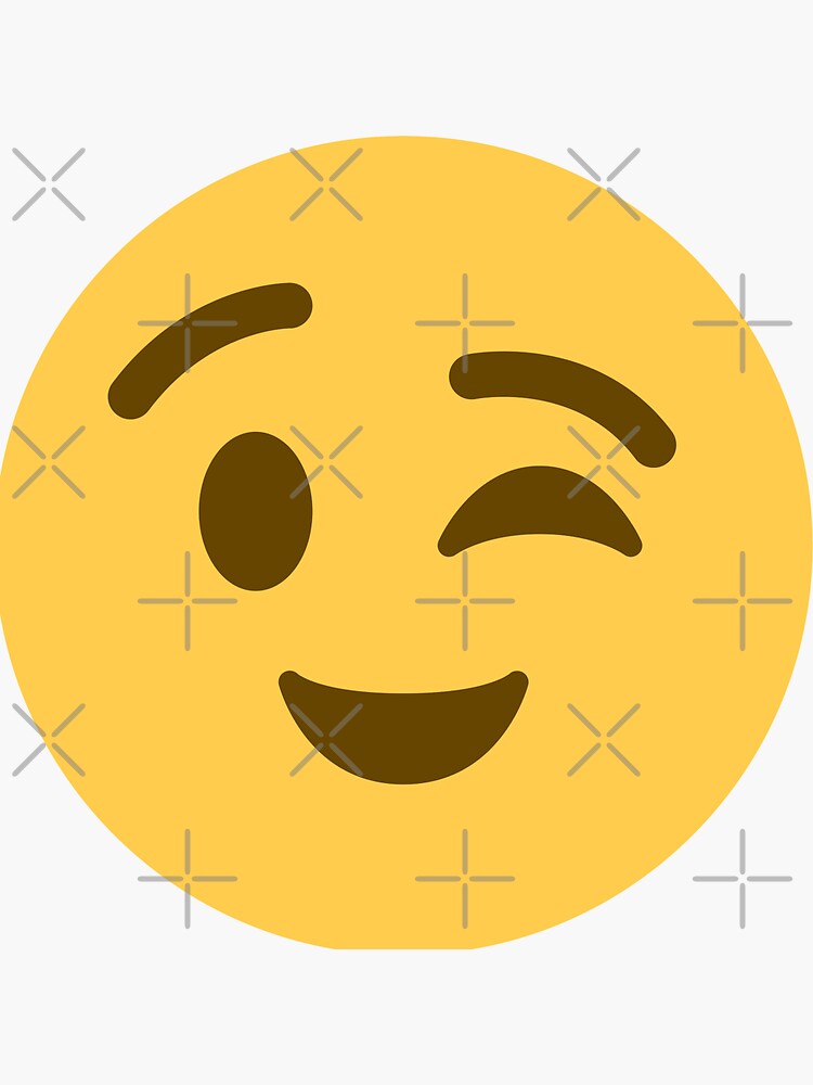 "blink emoji popular wink eye design" Sticker for Sale by FrazRashid ...