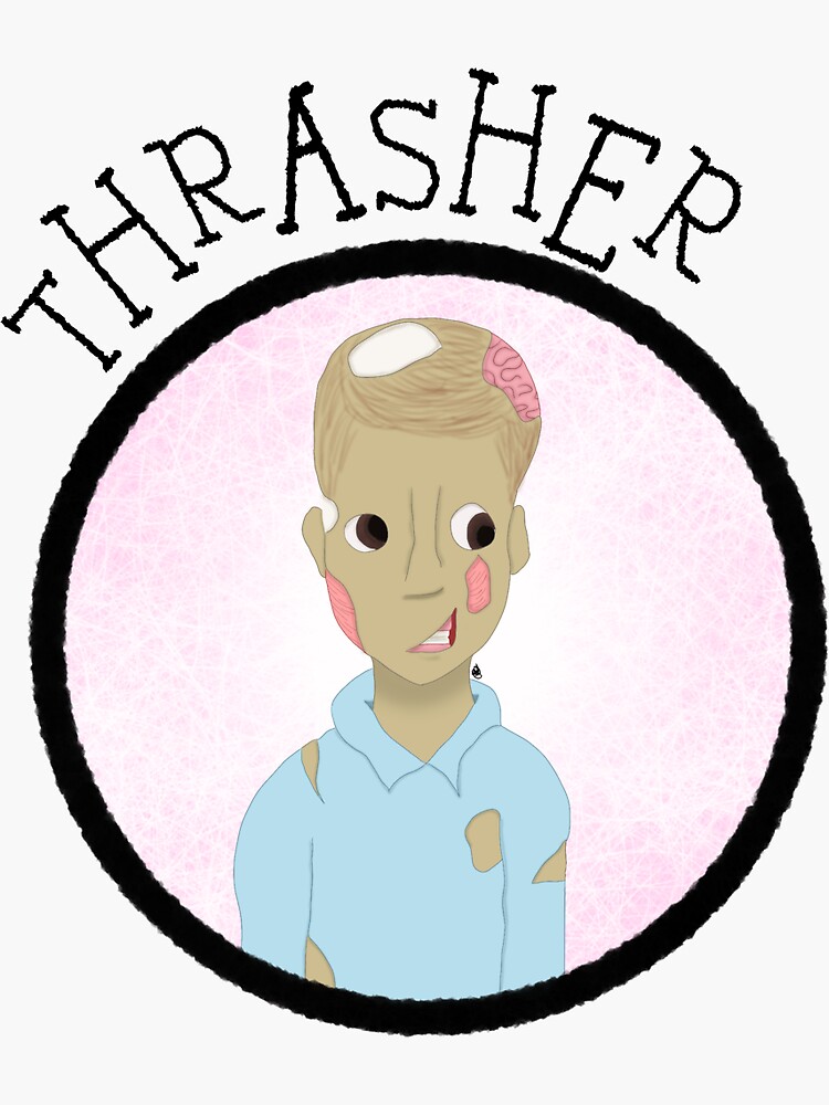 "Thrasher" Sticker by BrinniC | Redbubble