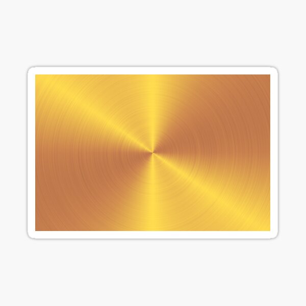 "Round Brushed Gold Metal" Sticker for Sale by Dator | Redbubble