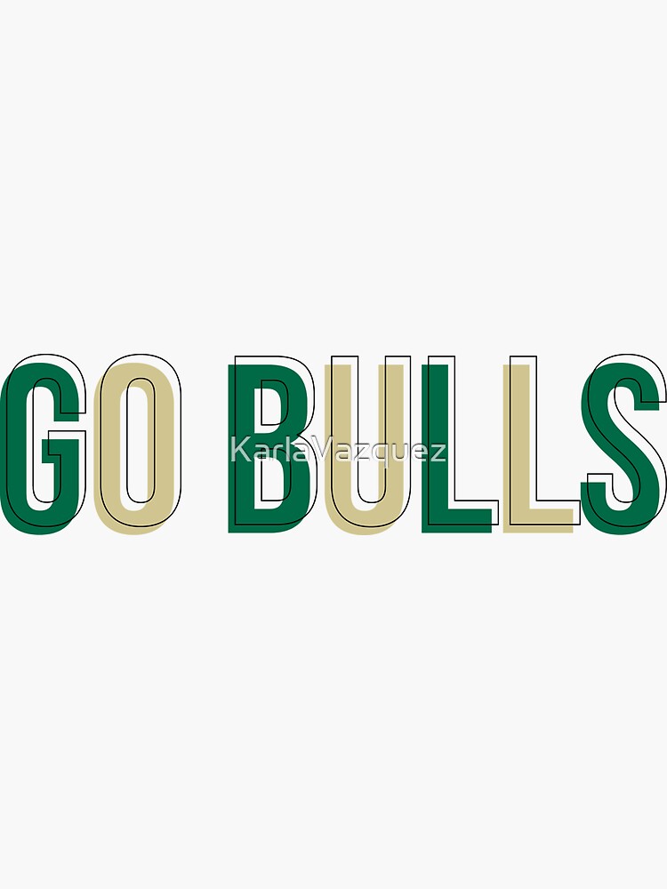 "Go Bulls" Sticker for Sale by KarlaVazquez | Redbubble
