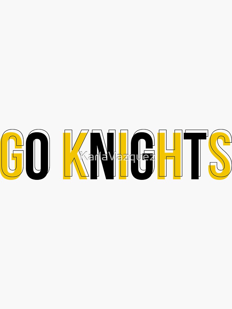 "Go Knights" Sticker for Sale by KarlaVazquez | Redbubble