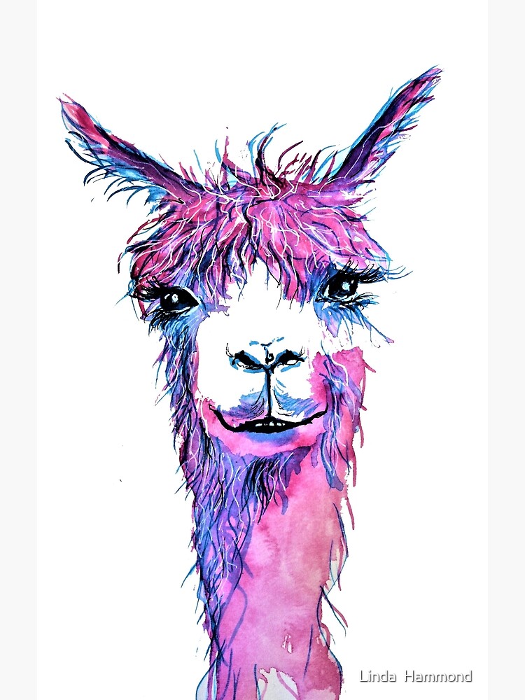 "Lisa the Llama 2" Poster for Sale by LindaHammond | Redbubble