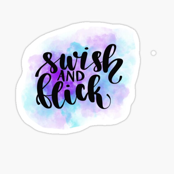 "Swish and Flick" Sticker for Sale by eliz-ella | Redbubble