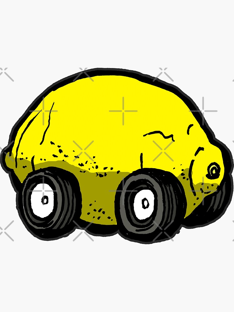 "Lemon Car Meme" Sticker for Sale by sketchNkustom | Redbubble