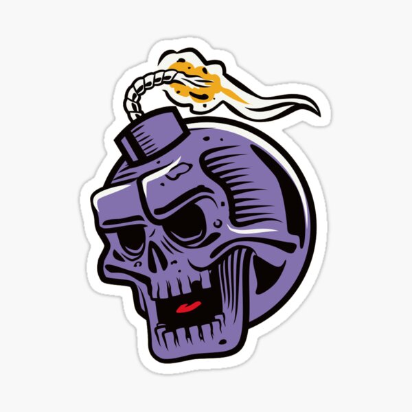 "Skull Bomb" Sticker by Alexeev | Redbubble