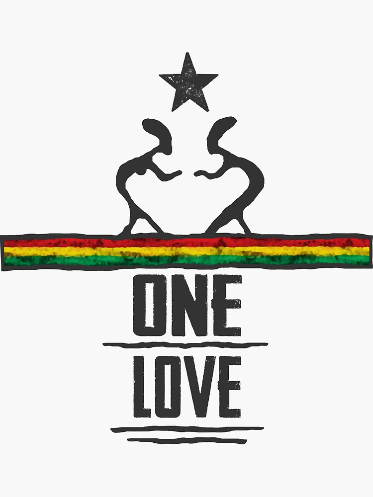 "one love reggae" Sticker for Sale by Periartwork | Redbubble