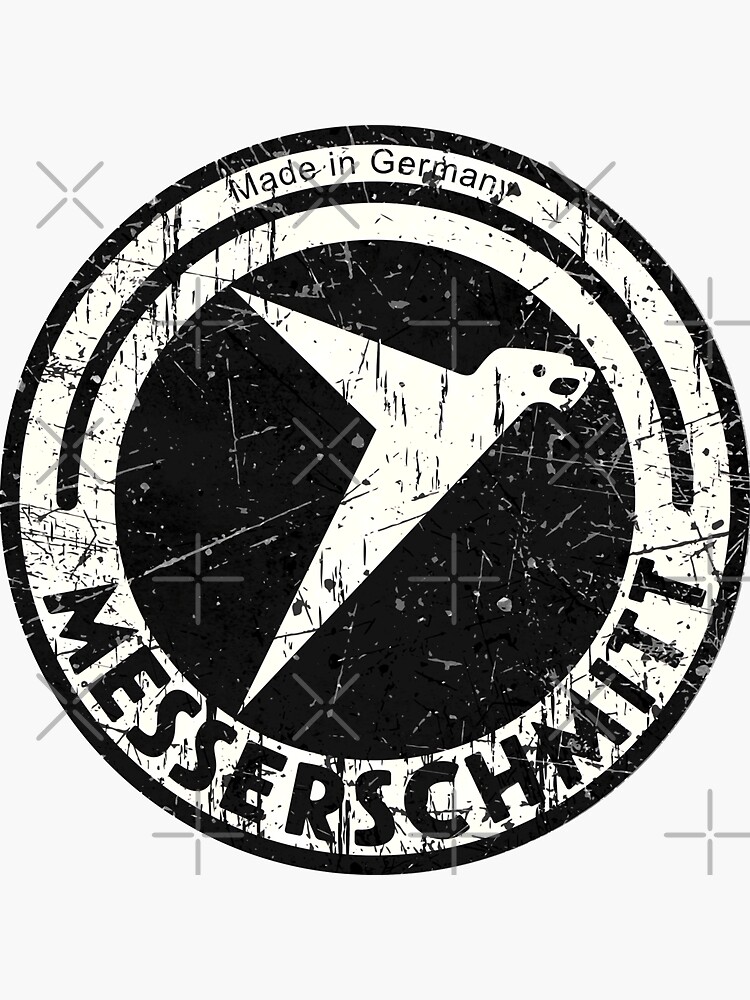 "Messerschmitt WW2 German Vintage Aircraft Company Logo" Sticker for ...
