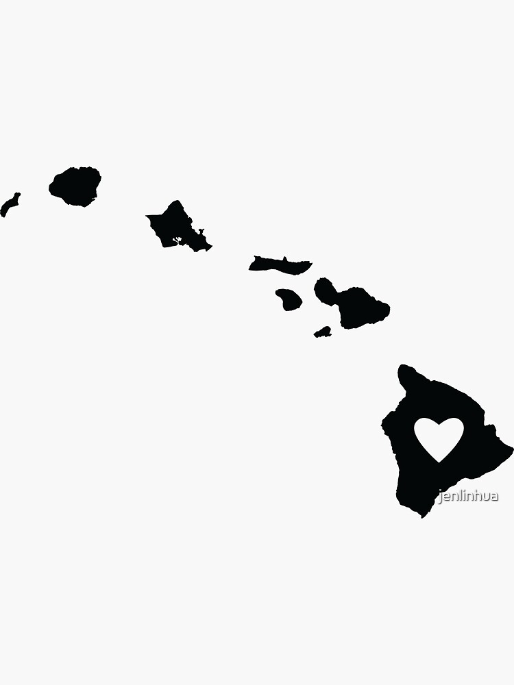 "hawaii love - big island" Sticker by jenlinhua | Redbubble