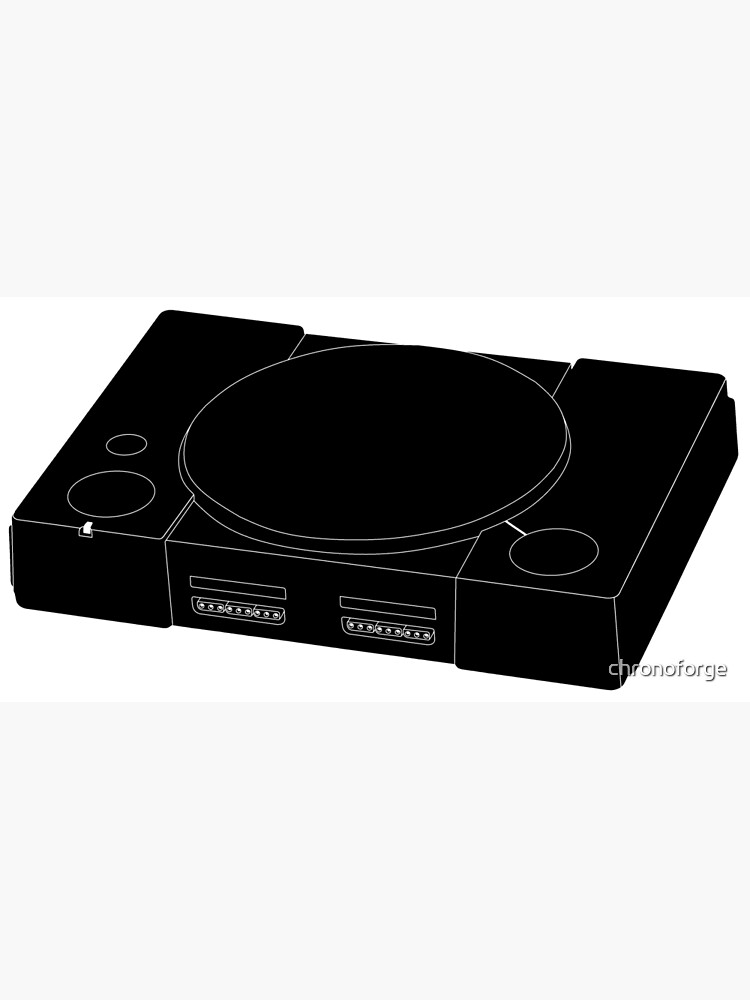 "Sony PlayStation Console Outline" Photographic Print for Sale by ...
