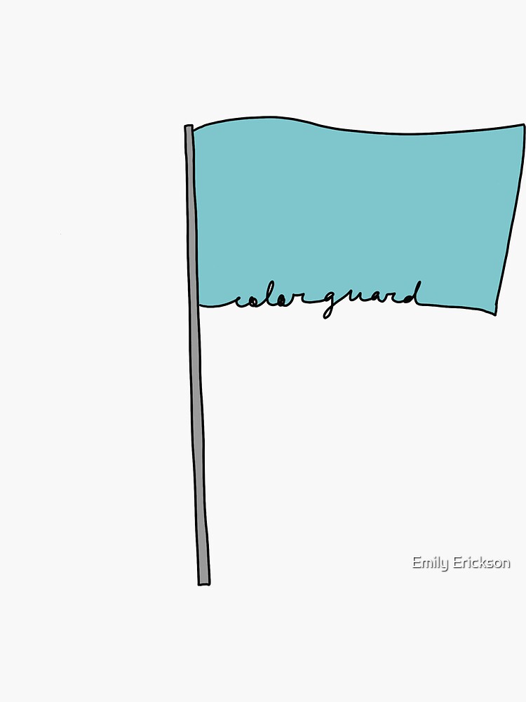 Electronics & Accessories Color Guard Flag Marching Band Vinyl Decal ...