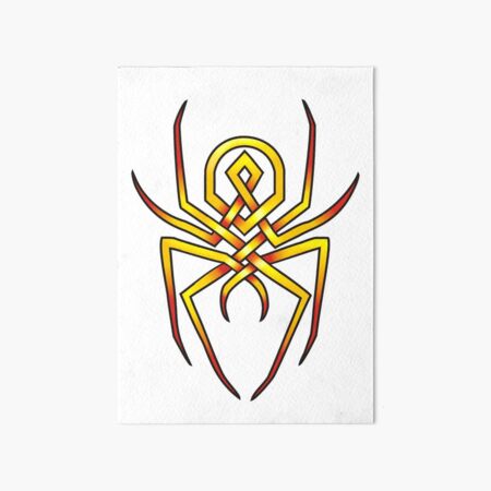 "Celtic Knot Arachnid (spider)-yellow" Art Board Print by KnotYourWorld ...