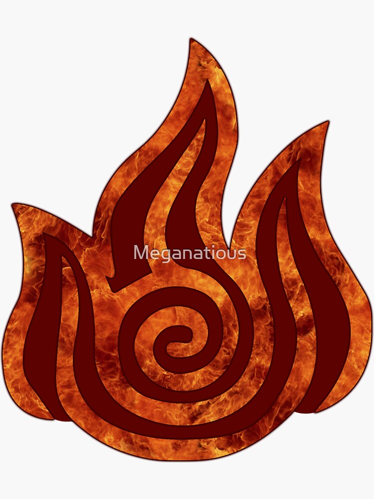 "The Last Airbender - Fire Nation Symbol" Sticker by Meganatious ...