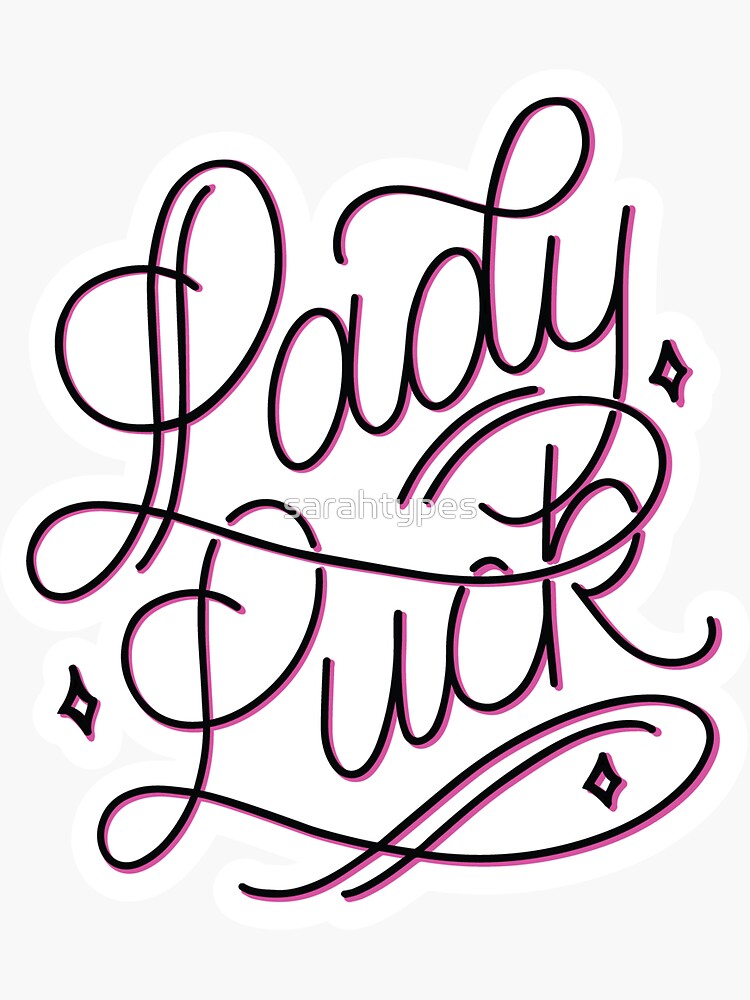 "Lady Luck" Sticker by sarahtypes | Redbubble