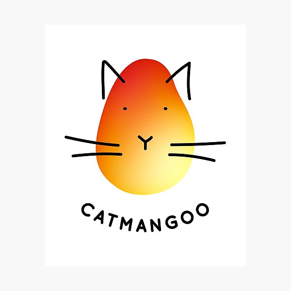"Catmangoo lustige Grafik Illustration Mango Katze" Fotodruck von eni ...