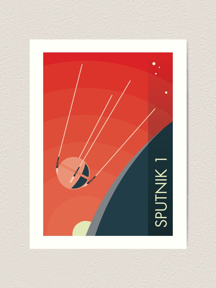 "Sputnik 1" Art Print for Sale by spacewalkwithme | Redbubble