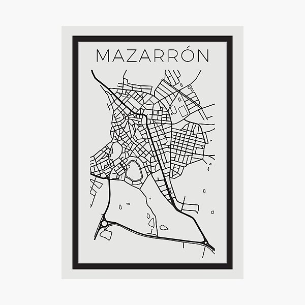 "Map of Mazarrón V01" Photographic Print for Sale by mzrn-souvenirs ...