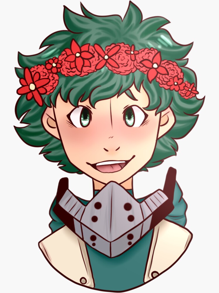 "Deku Flower Crown" Sticker for Sale by Percythetrain | Redbubble