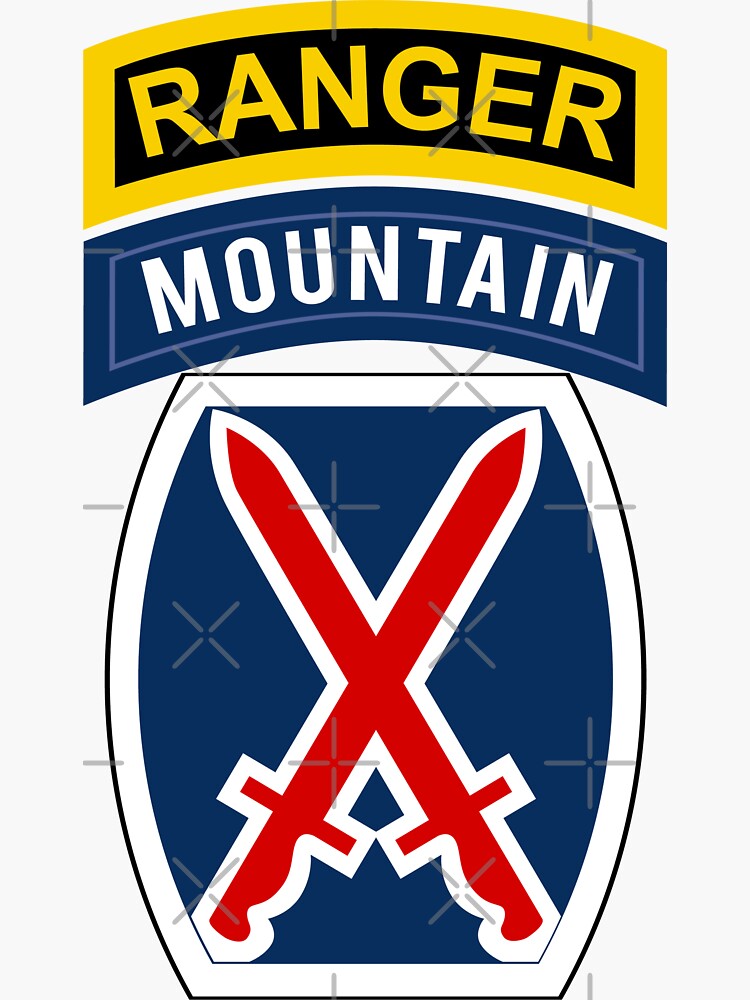 "10th Mountain Ranger" Sticker for Sale by jcmeyer | Redbubble