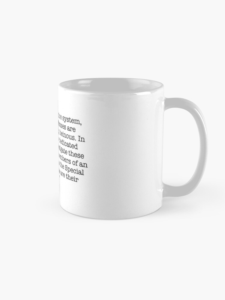 "Law and Order: SVU" Coffee Mug for Sale by wilkinkw | Redbubble