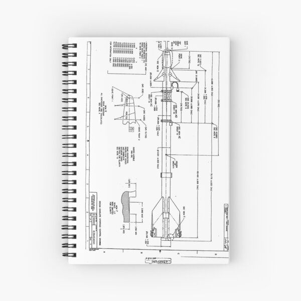 "AIM-9 Sidewinder air-to-air missile diagram" Spiral Notebook for Sale ...