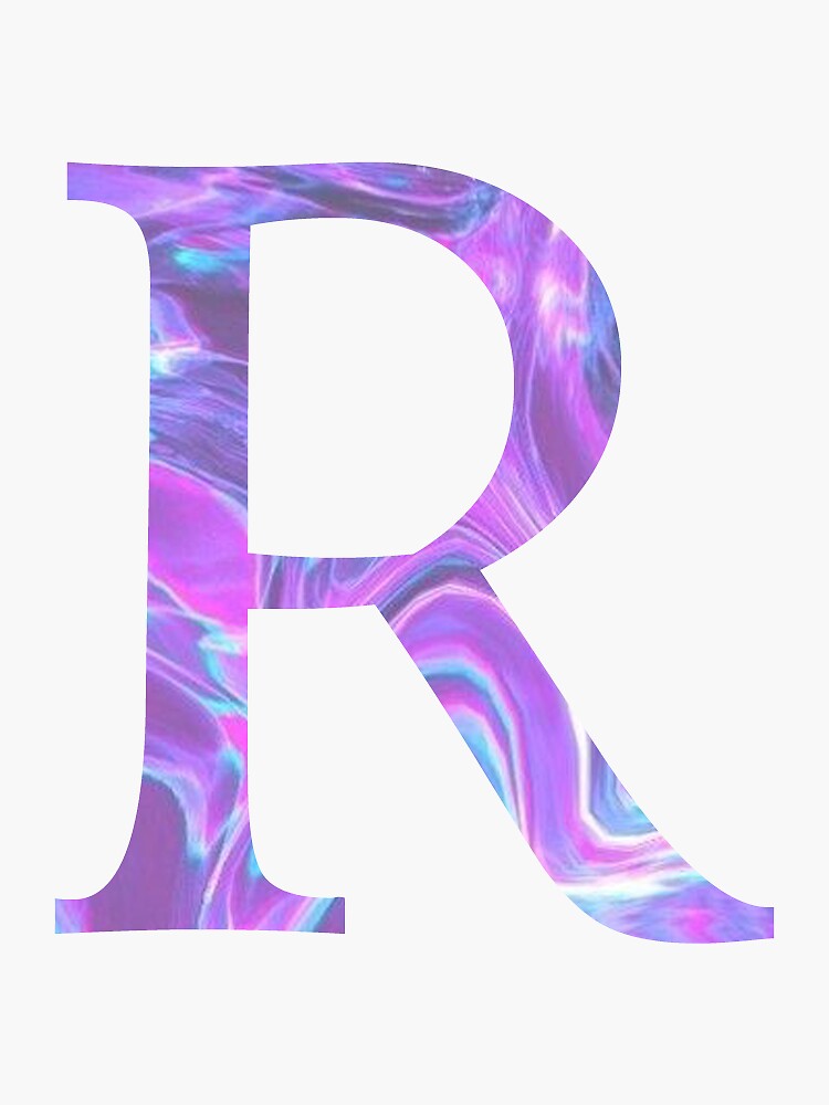 "Purple-Blue R" Sticker for Sale by Lizpappas | Redbubble