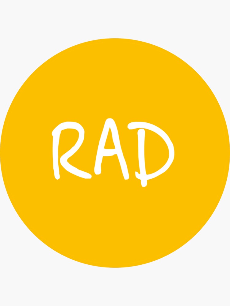 "Rad" Sticker for Sale by JComino | Redbubble