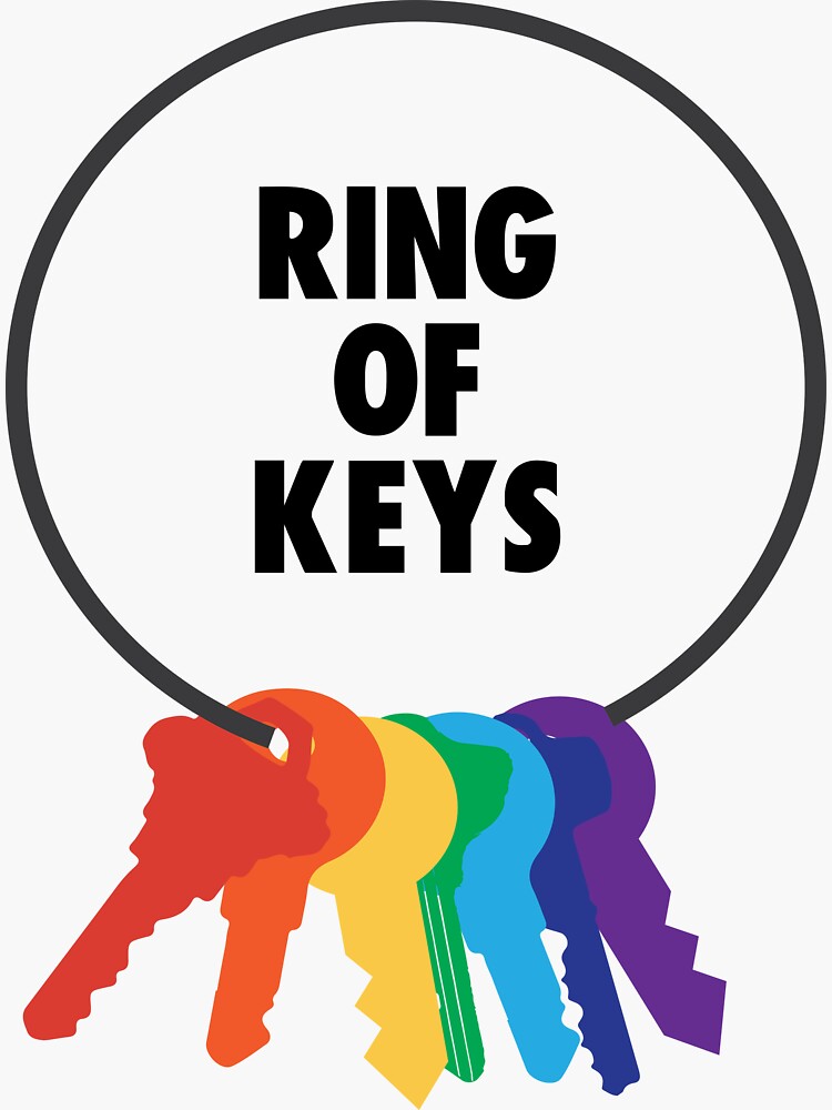"Fun Home: Ring of Keys" Sticker for Sale by broadway-island | Redbubble