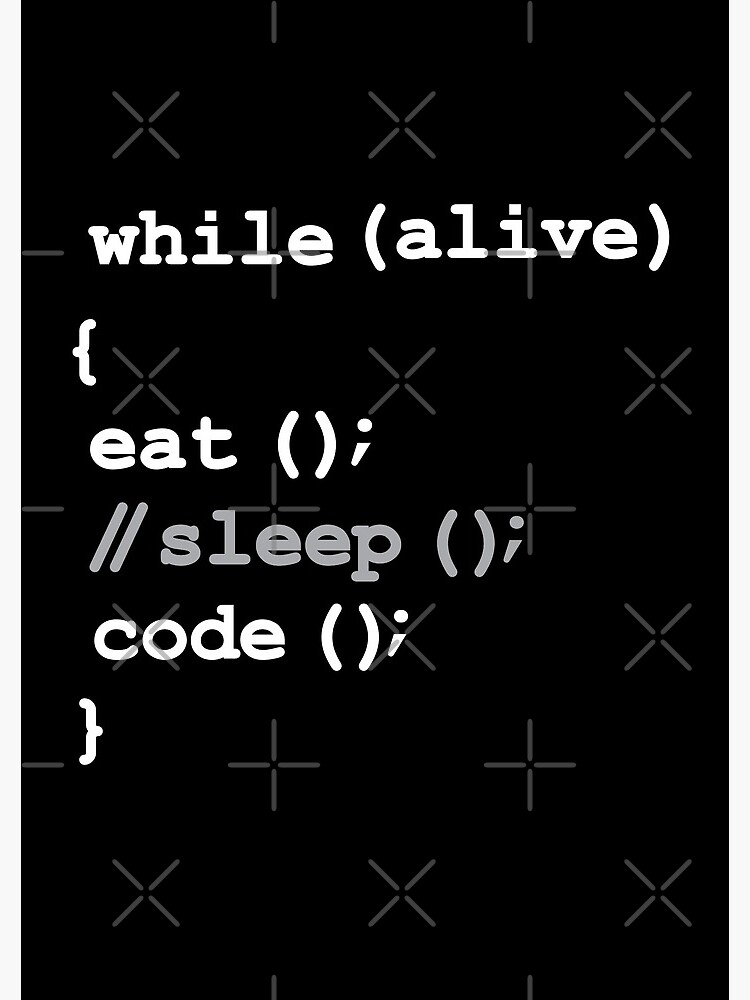 "Eat, Don't Sleep, Code, Repeat. Funny Software Programming" Spiral ...