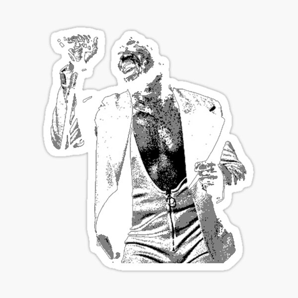 "James Brown - Black" Sticker by Steviewunderbar | Redbubble