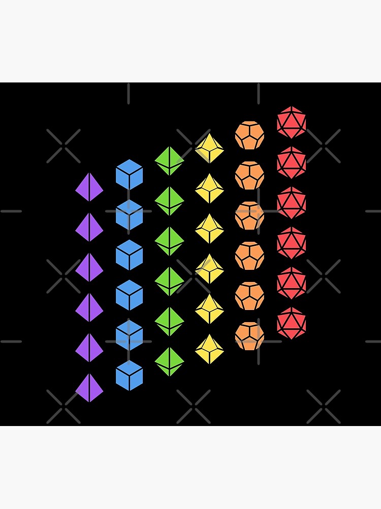 "Slanted Dice Set Rainbow Flag" Poster by pixeptional | Redbubble