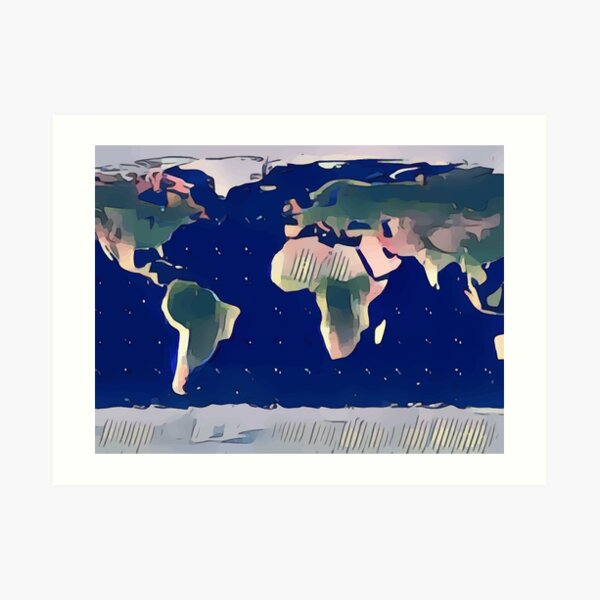 "World map [comics edition]" Art Print by Escarpatte | Redbubble