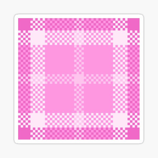 "Lots of Pink Pixel Plaid" Sticker for Sale by Cats-And-Coffee | Redbubble